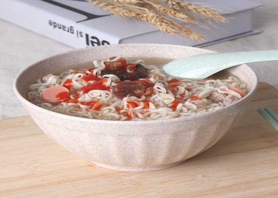 Ultra Light Large Soup Bowls Dinnerware , 51 Gram Striped Pasta Bowls