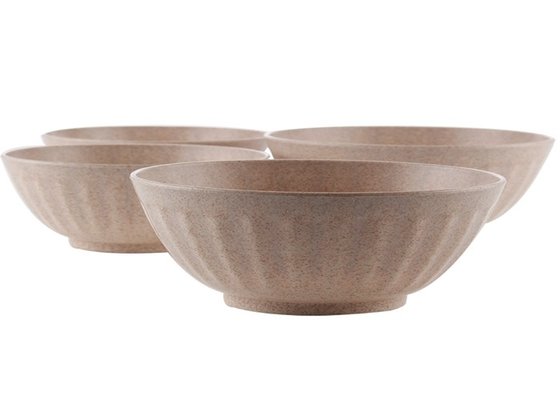 Ultra Light Large Soup Bowls Dinnerware , 51 Gram Striped Pasta Bowls