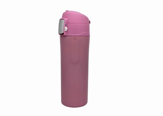 Pink Thermal Insulated Coffee Mugs , Hot And Cold Travel Tumbler Silk Screen Logo