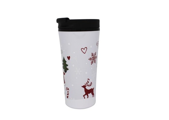 Magic Suction 350ml Capacity Plastic Travel Mugs BPA Free With Multi Pattern