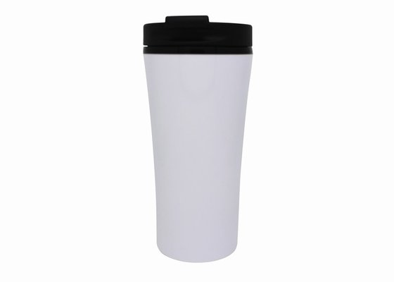 Customized Logo White Portable Coffee Cup No Spill Mug 12 Oz Leak Proof