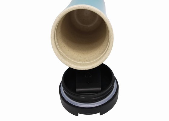 Durable Wheat Straw Suction Travel Mug Shatterproof With Customized LOGO
