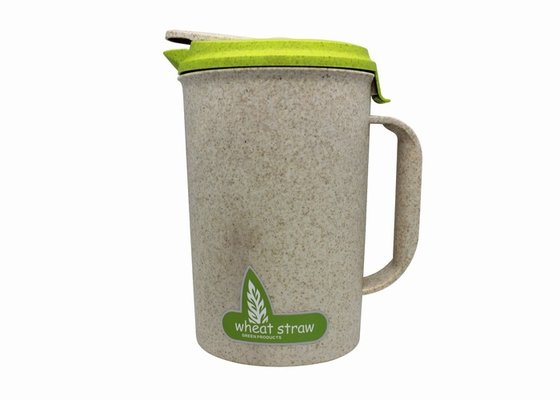 Heat Resistant wheat straw Hot And Cold Water Filter Jug With Lid And Handle