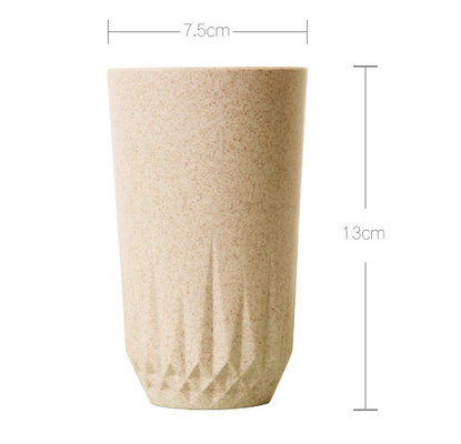 13.5 Oz Unbreakable Wheaten Portable Coffee Cup For Water / Tea / Milk Drink Ing