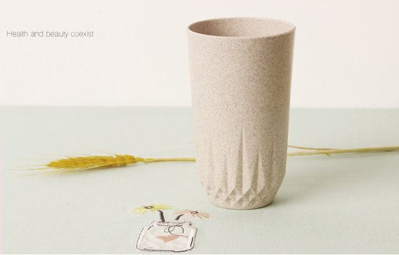 Eco - Friendly Biodegradable Wheat Fiber Coffee Cup 13.5 Oz Lightweight