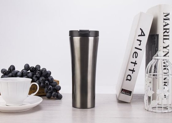 Purple Spill Proof Insulated Travel Mug , Travel Coffee Cup That Keeps Coffee Hot 
