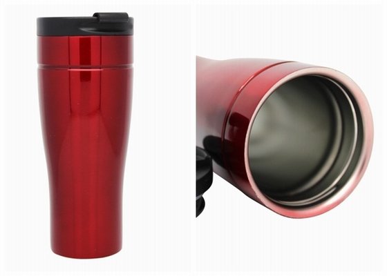 Red Spill Proof Reusable Insulated Coffee Mugs For Enjoying Tea Or Juice