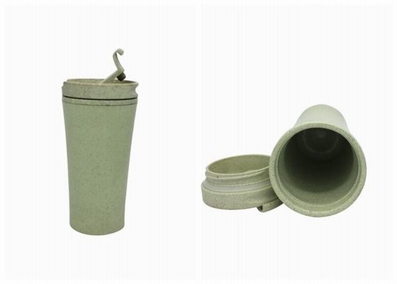 Smart  Eco - Friendly Wheaten Suction Coffee Mug No Dead Angle Clean Easy