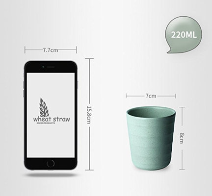 Eco Friendly Healthy Biodegradable Plastic Cups Mug Tumbler 220ml Lightweight
