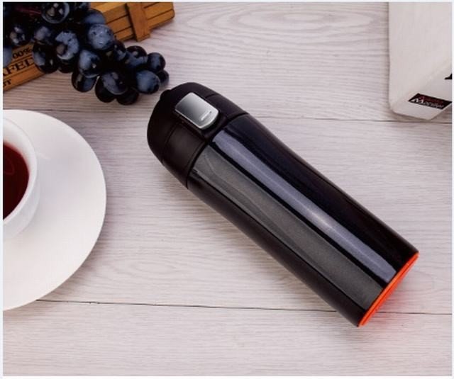 Pocket - Sized Black Stainless Steel Insulated Coffee Mugs Keeping Water Hot Or Cold