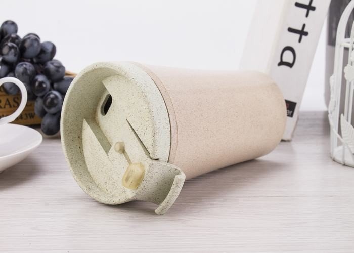 Lightweight Wheat Straw Mug Spill Proof Travel Cup For Tea / Milk / Juice