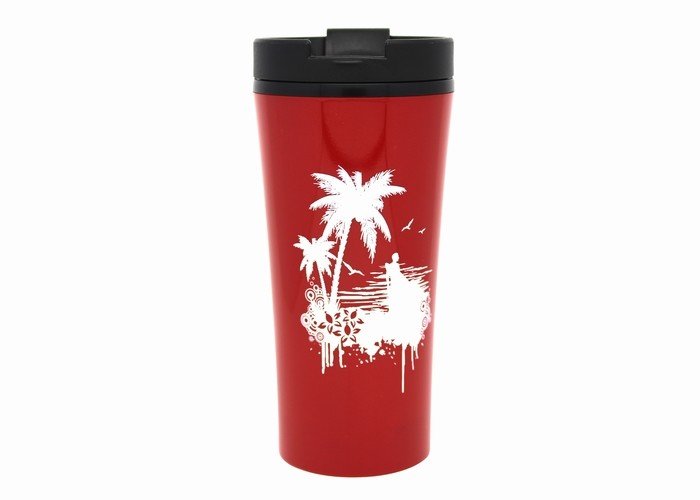 Tall / Slim No Spill Plastic Travel Mugs BPA Free For Cool / Hot Water