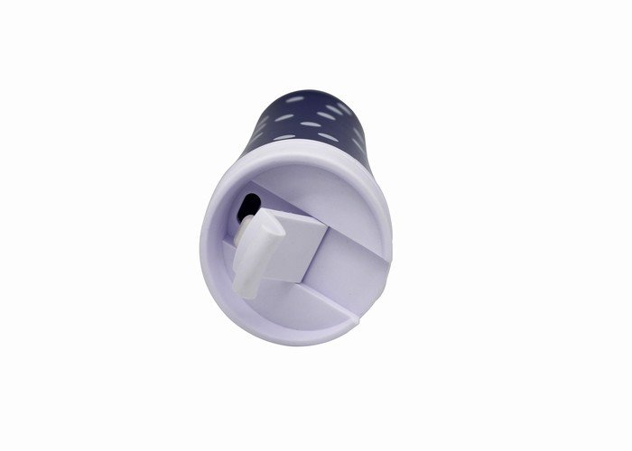 FDA No Tip Coffee Travel Mug , Blue Plastic Portable Mighty Mug Desk Mug