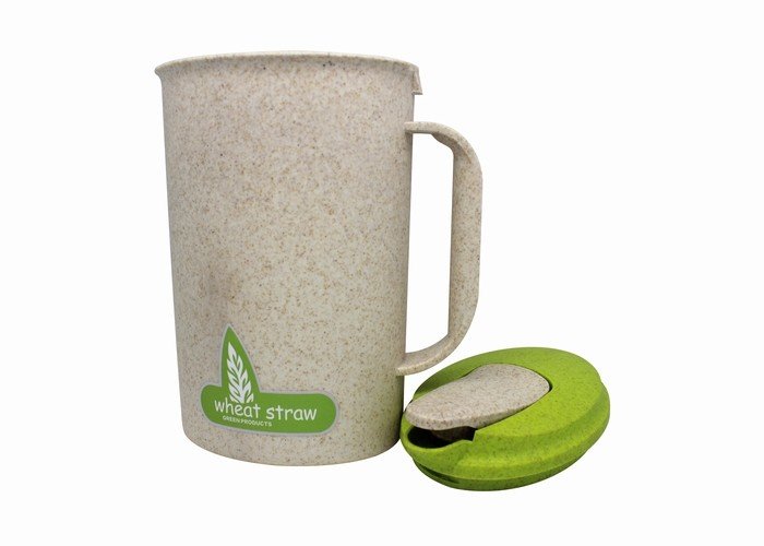 Heat Resistant wheat straw Hot And Cold Water Filter Jug With Lid And Handle