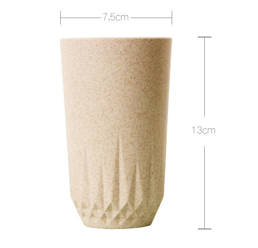 13.5 Oz Unbreakable Wheaten Portable Coffee Cup For Water / Tea / Milk Drink Ing