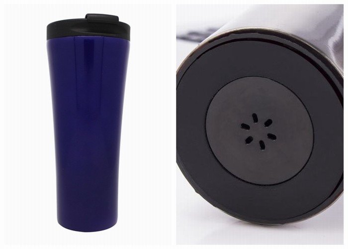 Purple Spill Proof Insulated Travel Mug , Travel Coffee Cup That Keeps Coffee Hot 