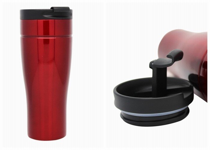 16oz Insulated Reusable Travel Coffee Cups With Suction Bottom , To Go Coffee Tumbler 