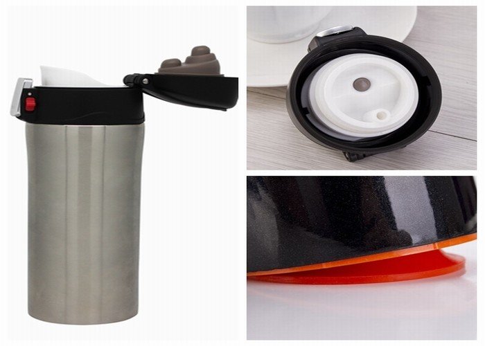 Sports Pocket - Sized Mens Travel Coffee Mugs Vacuum Insulated For Keeping Hot / Cold
