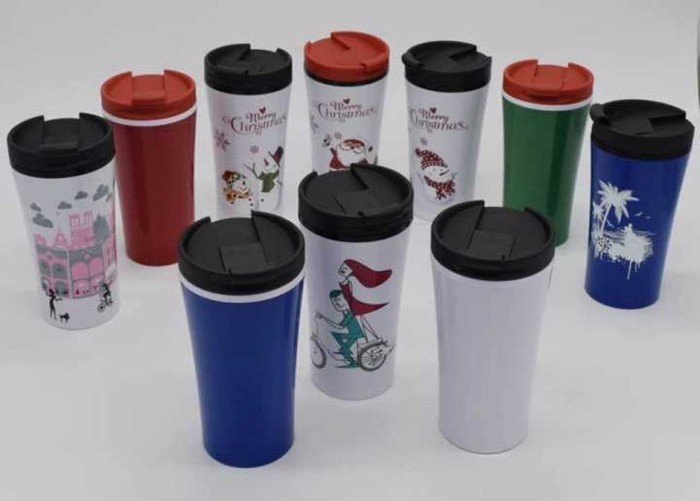Hot sale BPA free 350ml plastic mighty mug suction mug commuter's coffee mug