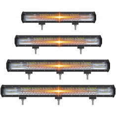 China 5D Projector Led Bar Light For 4x4 Off road Trucks Boat SUV ATV UTV Strobe Driving Work Bar Lights White & Amber supplier