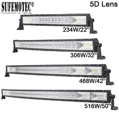 China 5D Lens 22" 32" 42" 50 Inch 3 Row Straight Curved Led Bar Light For Car 4x4 Off road 4WD ATV UTV Truck Combo Driving supplier