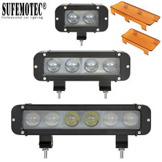 China Single Row Amber Led Light Bar Spot Flood Combo Beam For 4x4 Offroad Uaz ATV SUV Tractor Truck Boat 12V 24V Driving Barr supplier
