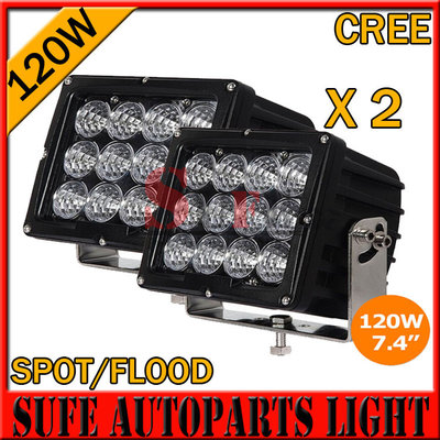 High Power7.4 INCH 120W CREE LED DRIVING LIGHT 4X4 FOG LIGHT OFFROAD MACHINERY 4WD ATV SUV supplier