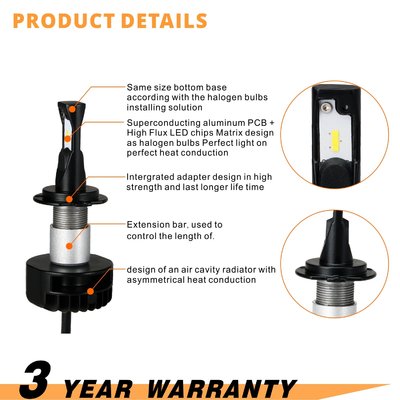 SUFEMOTEC H7 H1 H4 9005 9006 Hi Lo Beam Car LED Headlight Conversion Kit 80W 8000LM Auto LED Headlamp 12V Fog Lamp supplier