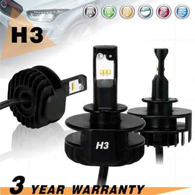 Factory direct sale   LED Headlight bulbs Conversion Kit All-in-one 4000LM H3 6000K Daylight with Rainproof driver supplier