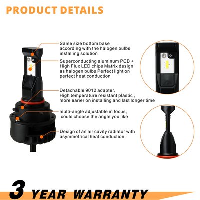 Lighting LED Headlight Bulbs Clear Arc-Beam KitWhite  Luxeon  LED Conversion for Replace Halogen Bulb Headlights 9012 supplier