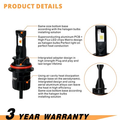 SUFEMOTEC Super Bright LED Headlight Kit - Adjustable-Beam Bulbs - 9007 ( HB5 ) - 4000lm 22W- 6000K Bright White supplier