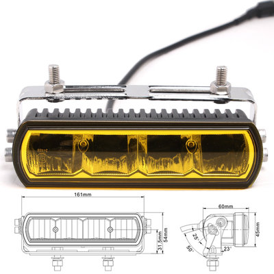 6 Inch 20W Slim LED Work Light Bar Amber Fog Drive Lamps For Offroad Trucks Boat ATV 4x4 4WD Marine Trailer Driving Barr supplier