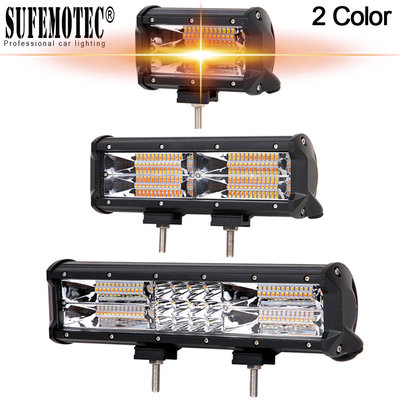 72W 144W 180W Led Bar Light For 4x4 Off road Trucks Boat SUV ATV UTV Strobe Driving Work Bar Lights White & Amber supplier