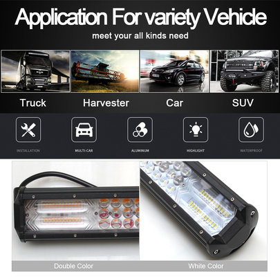 5D Projector Led Bar Light For 4x4 Off road Trucks Boat SUV ATV UTV Strobe Driving Work Bar Lights White & Amber supplier
