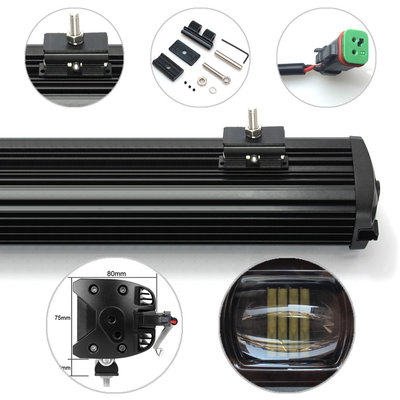 6D Lens 90W 120W 150W 180W Single Row LED Bar Light For 12V 24V 4x4 Offroad Trucks ATV Boat Driving Work Flood Beams Bar supplier