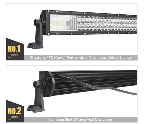 22" 34" 42" 50" Inch 3 Row Led Bar Straight Curved Led Work Light Bar For ATV 4WD SUV Truck 4x4 Offroad Combo Drive Lamp supplier