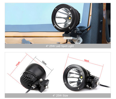 4" 25W 7 Inch 50W Round Led Work Light Car Spot Beam For 4x4 Offroad Truck 4WD ATV SUV Motorcycle Driving Lamp 12V 24V supplier