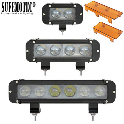 Single Row Amber Led Light Bar Spot Flood Combo Beam For 4x4 Offroad Uaz ATV SUV Tractor Truck Boat 12V 24V Driving Barr supplier