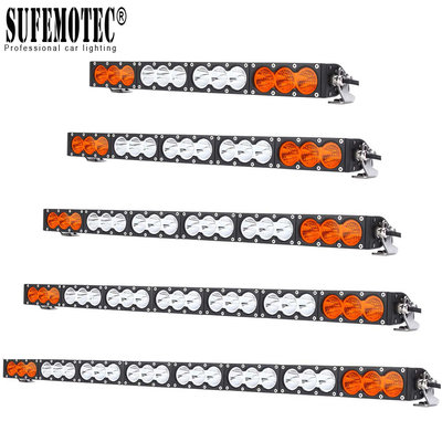 Single Row Slim 10W/Pcs LED Work Light Bar For Truck Atv Uaz 4x4 Offroad Trailer Combo Beam Amber White Warning Barra supplier