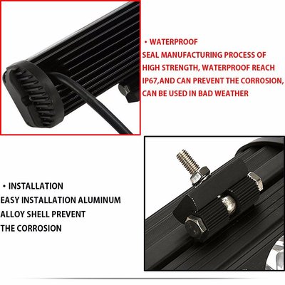 10W/Pcs Led Light Bar Car External Light 12V Led Bar Offroad 4x4 SUV ATV Truck Tractor Spotlight Led Work Driving Lights supplier