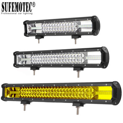 12" 16" 19" 23" Straight 3 Row Led Bar For Car 4WD 4x4 Offroad SUV Boat ATV Trucks Combo Beam 12V Led Work Driving Light supplier