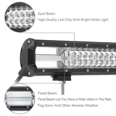 12" 16" 19" 23" Straight 3 Row Led Bar For Car 4WD 4x4 Offroad SUV Boat ATV Trucks Combo Beam 12V Led Work Driving Light supplier