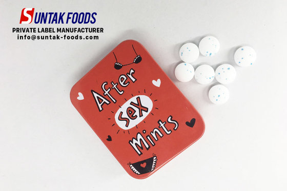 After Sex Mints / health Sugar Free Low Calorie Candy in Hingle Tin Can