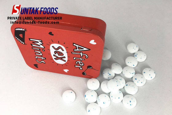After Sex Mints / health Sugar Free Low Calorie Candy in Hingle Tin Can