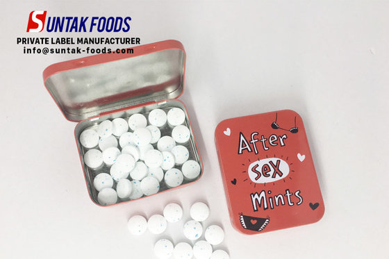 After Sex Mints / health Sugar Free Low Calorie Candy in Hingle Tin Can