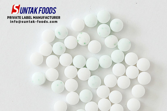1.0g Spearmint Flavor Sweet Breath With Green Color Chip Mints Round Shape