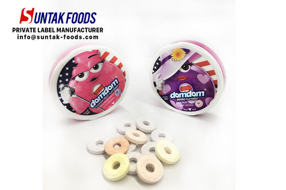 Milk Flavor Compressed Dextrose Candy Assorted Fruit Sweets SEDEX