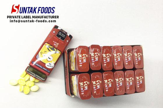 Lemon Flavor Sweet Breath Tin Box Candy / Sugar Free Mint Candy