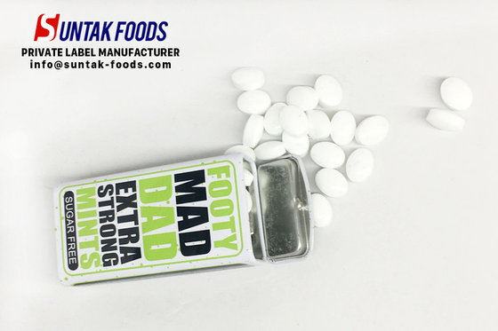 Custom Flavor Sour Lemon Candy , Lime Hard Mint Candy Breath Freshener