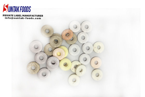 Assorted Dextrose Fruity Compressed Candy Sweet With Emboss Logo